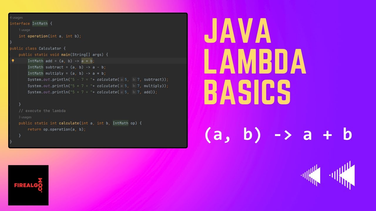 Lambda Expression In Java Full Simple Tutorial 2023 Youtube
