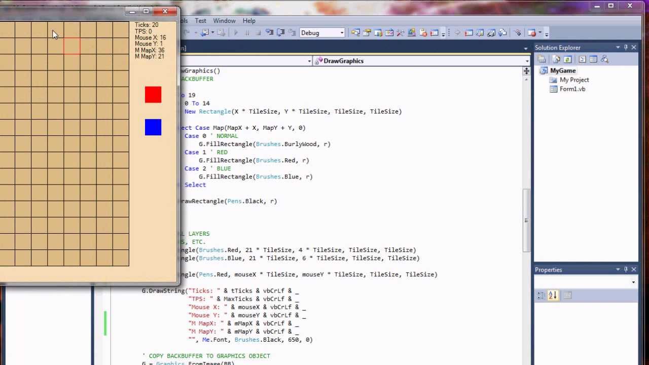 Visual Basic Game Programming Tutorial Part 2 Handling Mouse Input