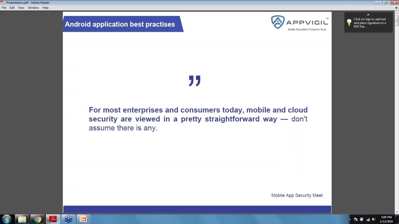 Webinar On Best Practices In Android App Security Youtube