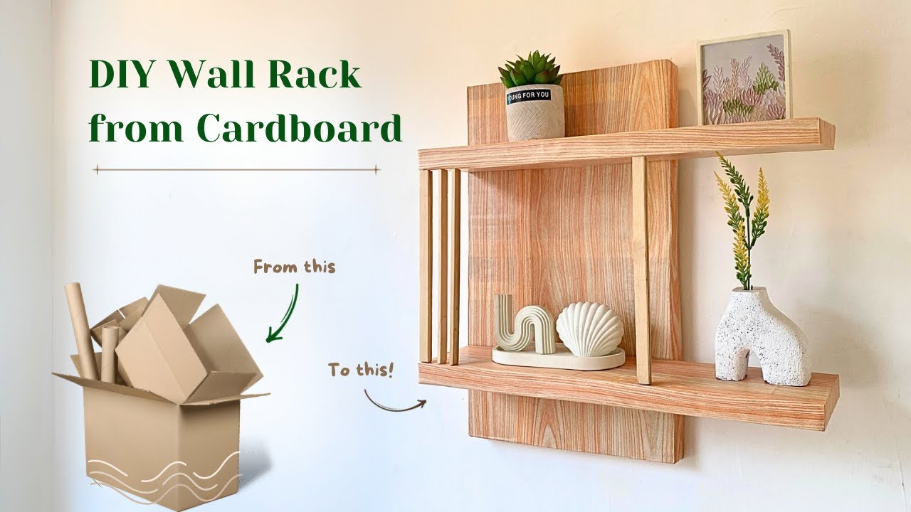 Diy Cardboard Wall Organizer Tutorial Diy Wall Shelves From A Shoebox