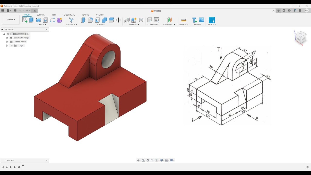 Fusion360 Part Modeling Tutorial 136 Design 3dmodeling