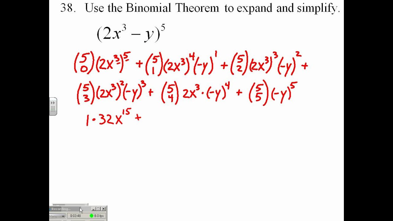 Expand Using Binomial Theorem