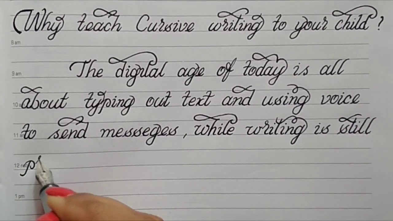 Why Teach Cursive Writing To Your Child тща Importance Of Cursive Writing