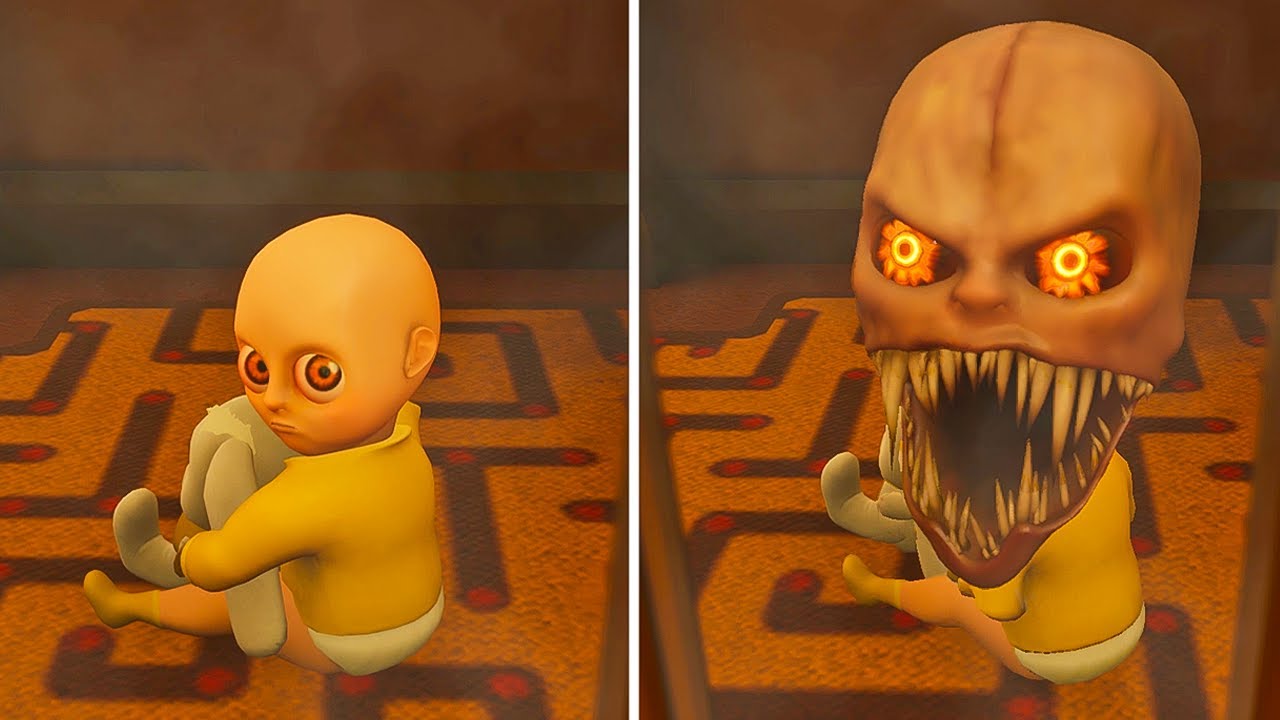 All New Jump Scares In Horror Game The Baby In Yellow Youtube