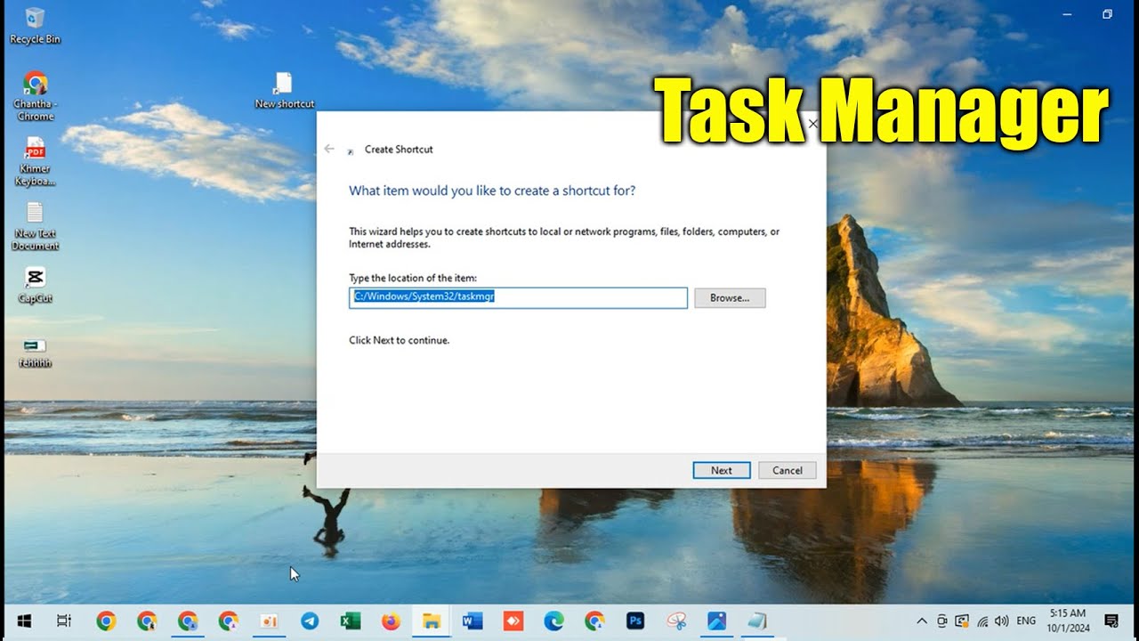 How To Add Task Manager To Desktop In Windows 10 Guide 2024 Youtube