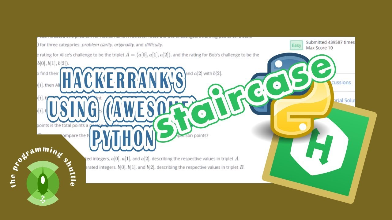 Hackerrank S Staircase Explanations Using Python Youtube