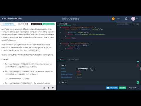 Isipv4address Codefights Javascript Solution Youtube