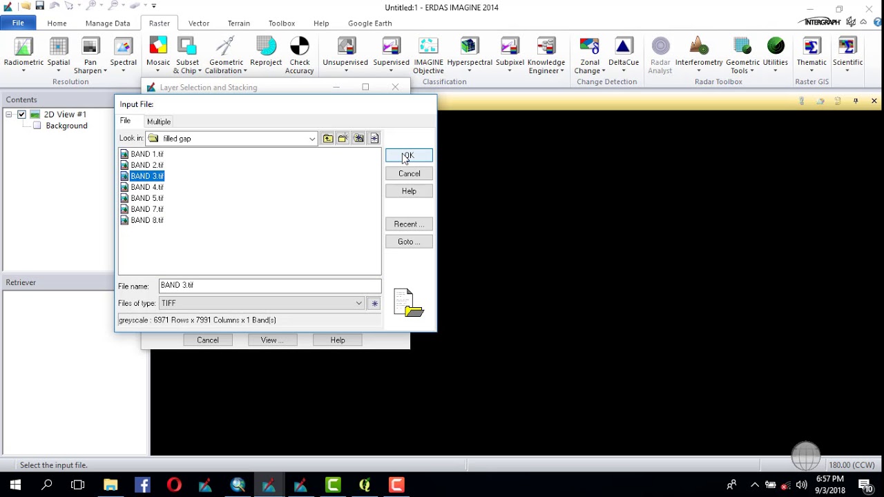 How To Layerstack Landsat 7etm Youtube