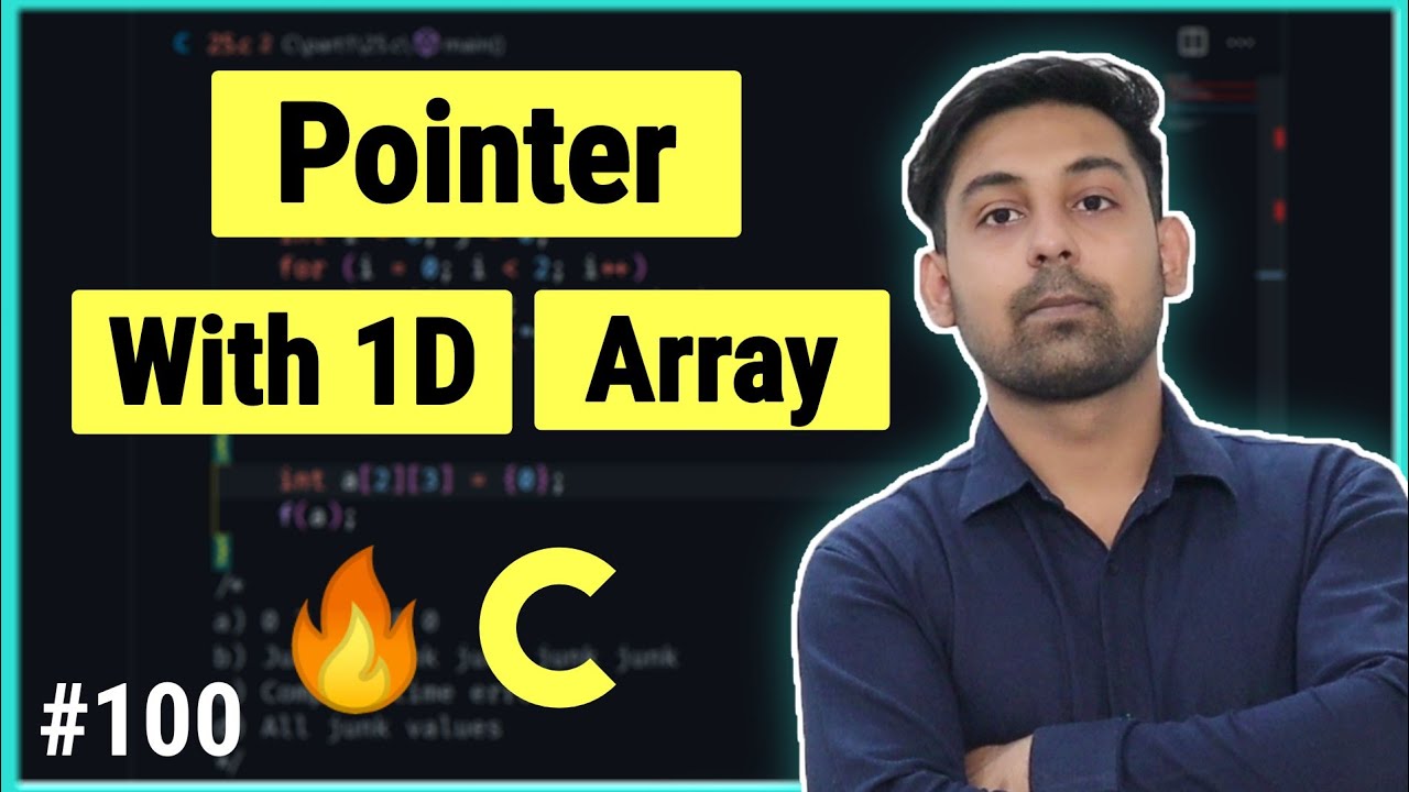 Pointer And One Dimensional Array 1 D How To Access 1d Array Using