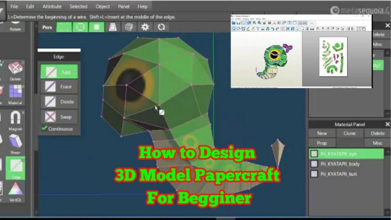 How To Design 3d Model Papercraft For Beginner Cara Design Papercraft