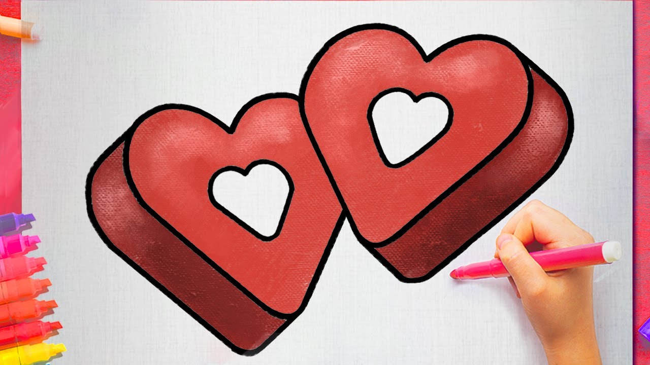 How To Draw A 3d Heart Easy Step By Step Youtube