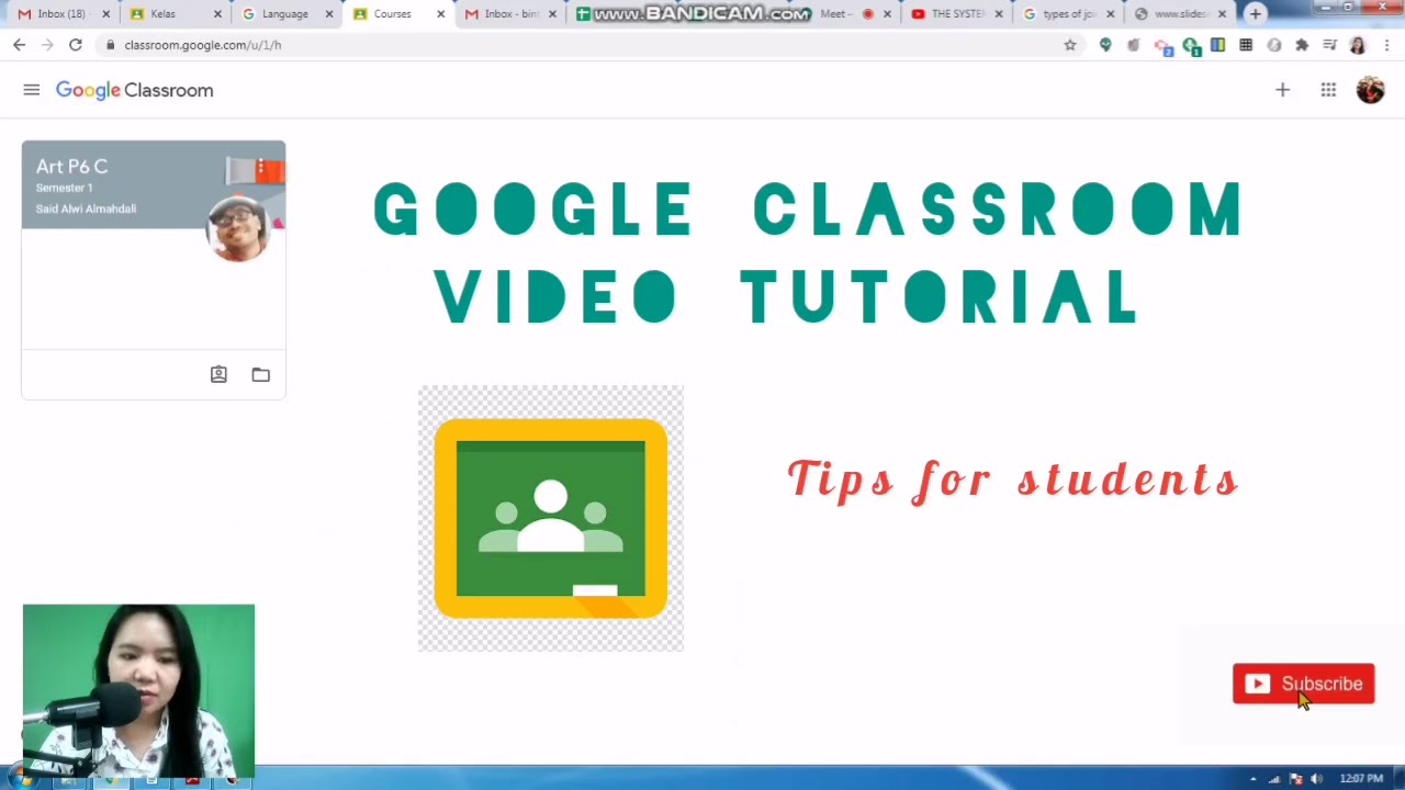 Google Classroom Tutorial Video For Students Youtube