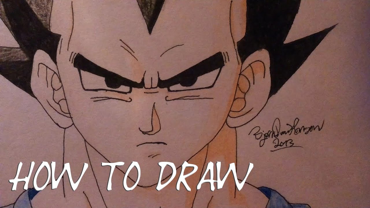 How To Draw Vegeta From Dragon Ball Z By Zaromaru Youtube