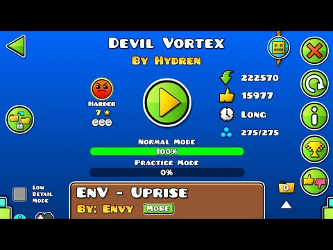 Devil Vortex 100 By Hydren Geometry Dash 2 11 Youtube
