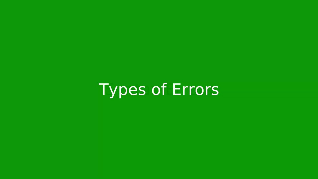 Chapter 2 Types Of Errors In Java Programs Youtube
