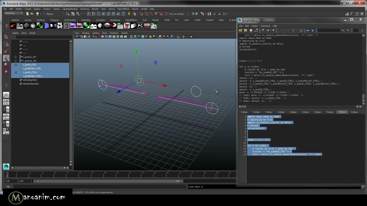 Maya Python Tutorial Pt10 101 Using Pythons For Loop Youtube