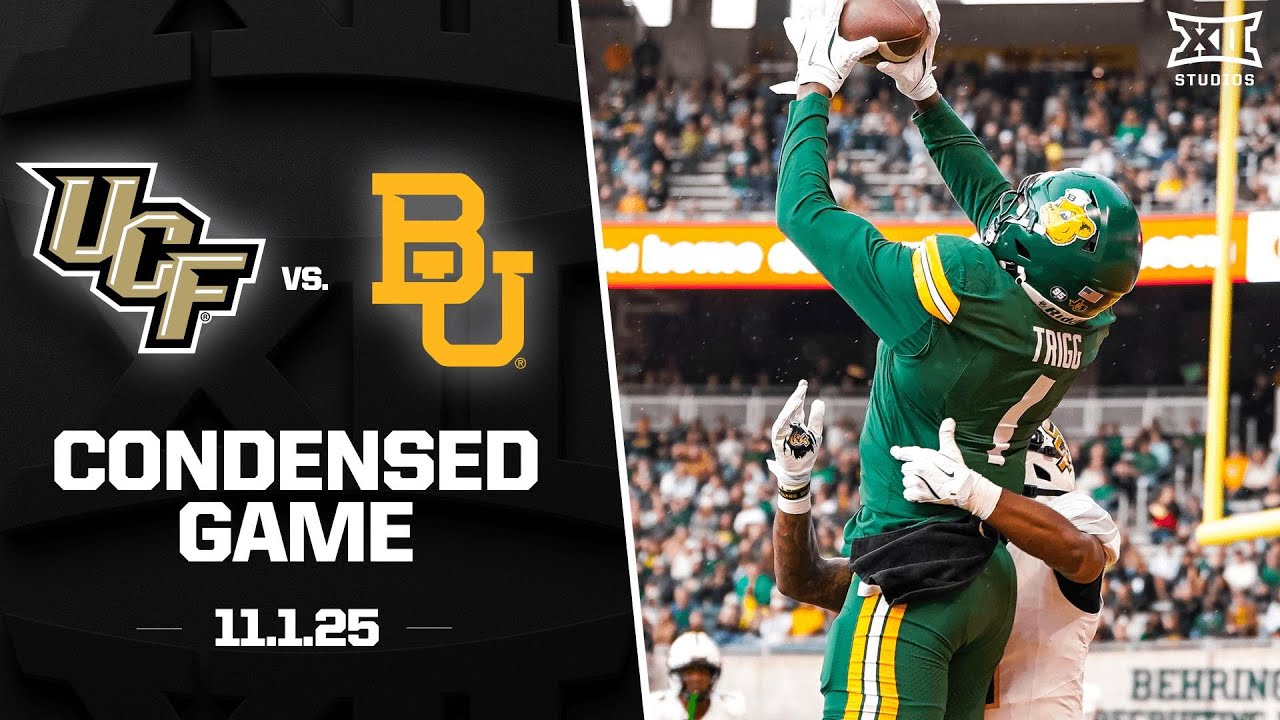 Ucf Vs Baylor Condensed Game 2025 Big 12 Football Youtube