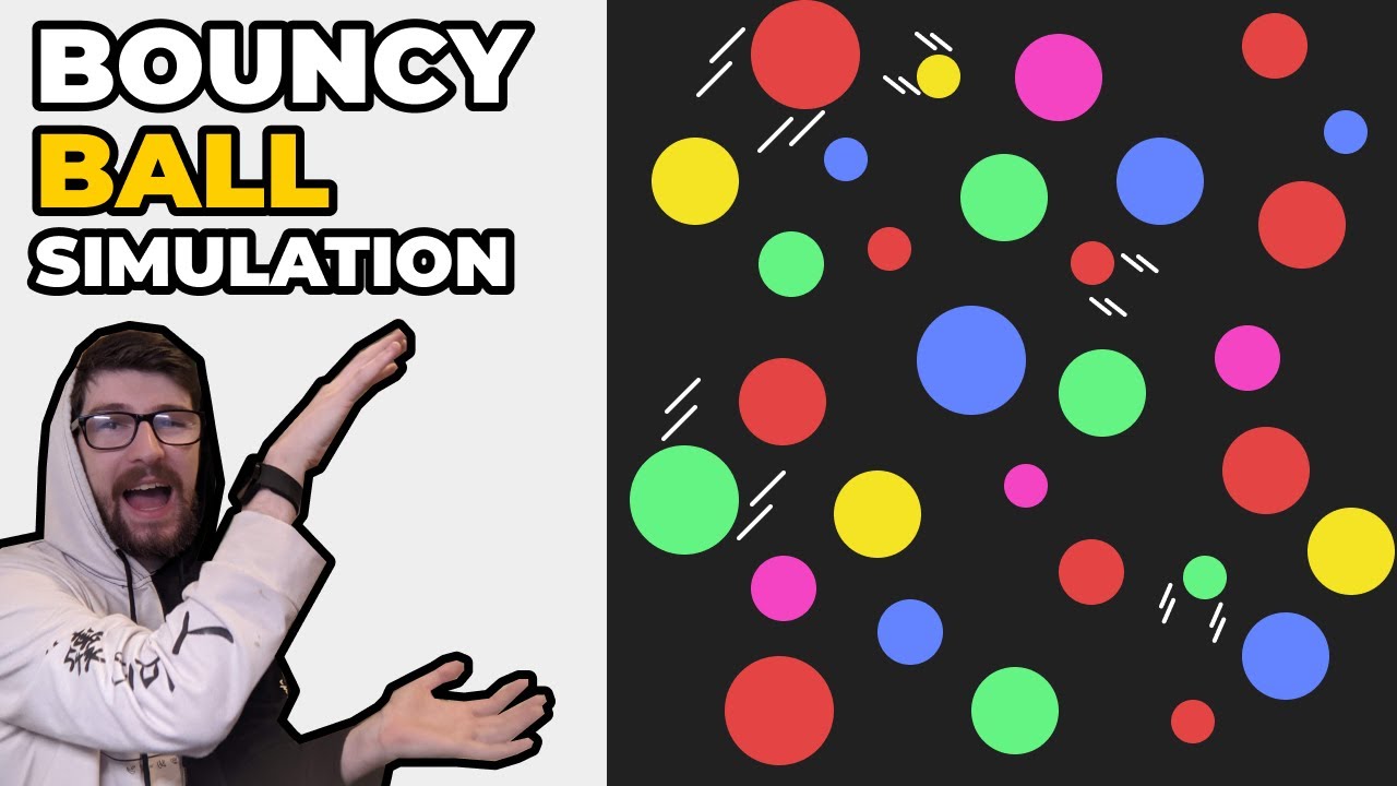Javascript Bouncy Ball Simulator Tutorial Html5 Canvas Youtube
