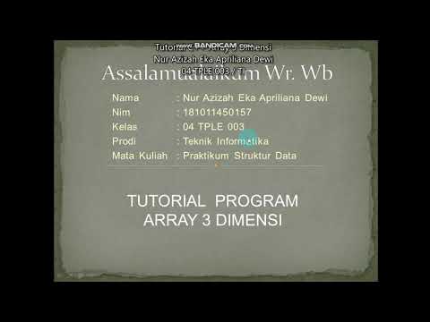 Tutorial Program Dev C Array 3 Dimensi Youtube