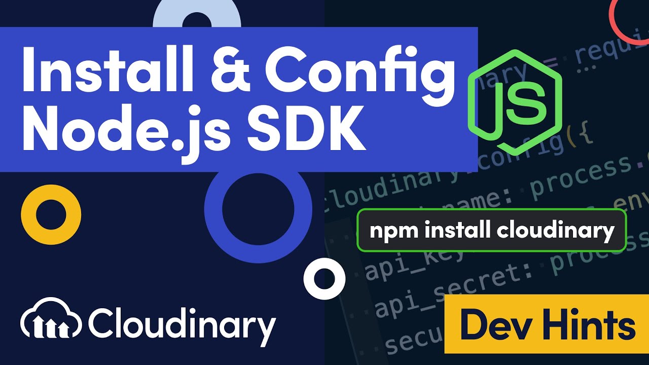 Install Configure Cloudinary In Node Js Dev Hints Youtube