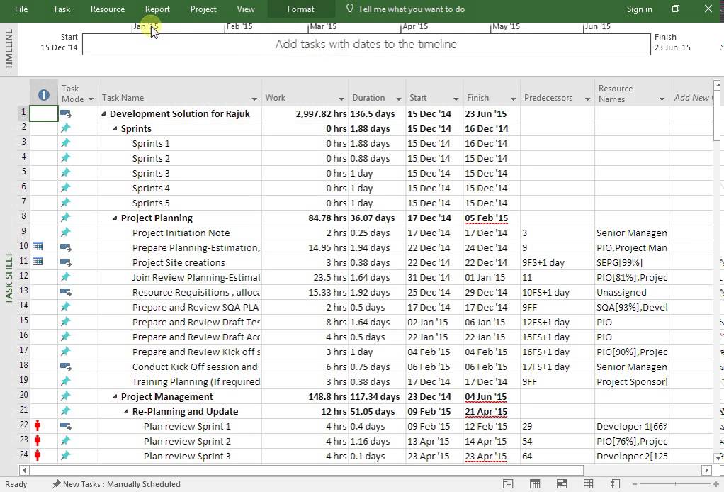 Microsoft Project 2016 Tutorial 4 Youtube