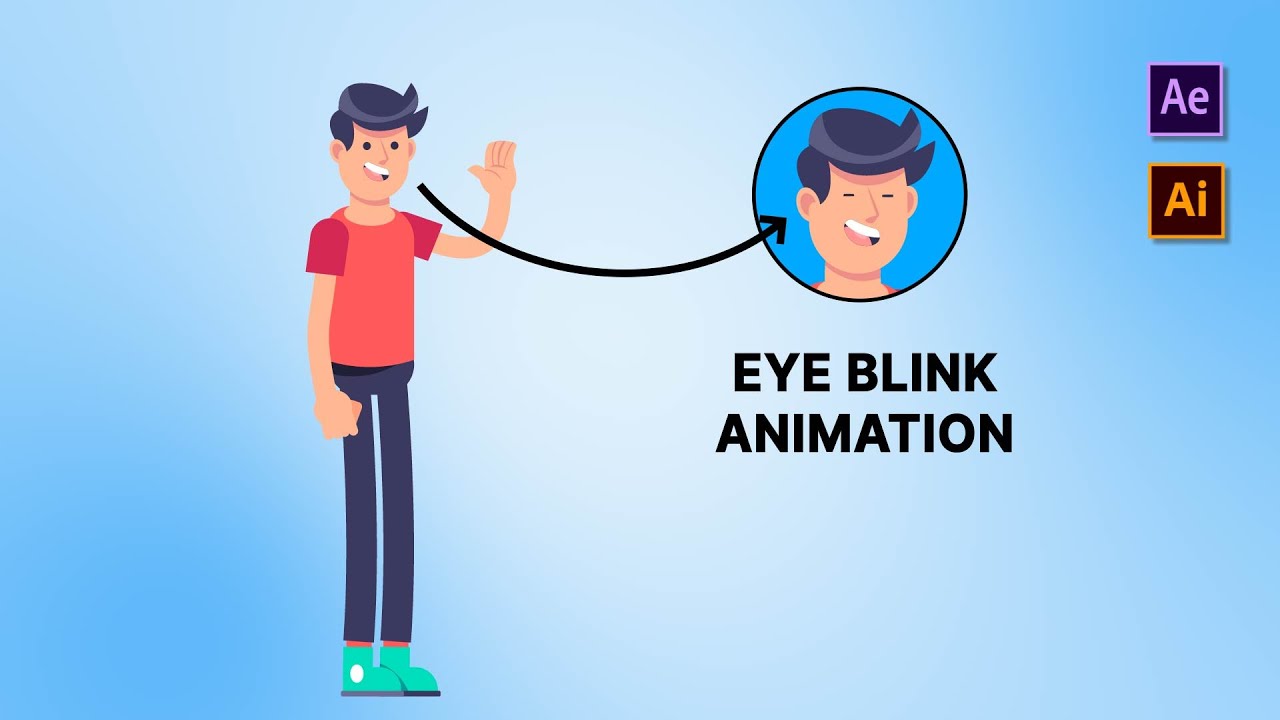 2d Eye Blink Loop Animation After Effect Tutorial Youtube