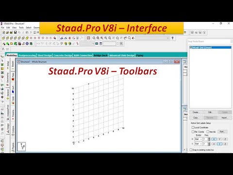Staad Pro Tool Bars Staad Pro Interface Staad Pro Tutorial For