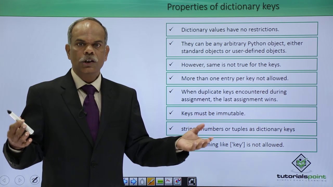 Python Properties Of Dictionary Keys Youtube