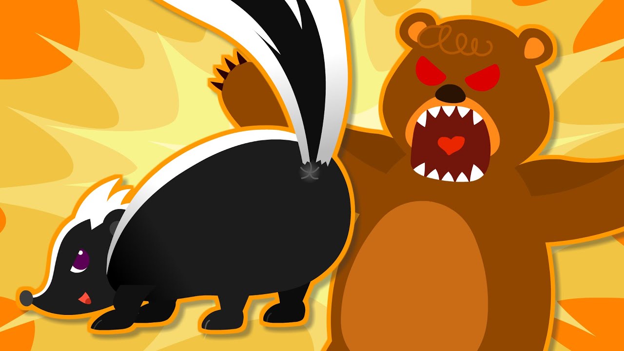 Stinky Skunk Farts Play Words Animal Play Kids Cartoon Kids