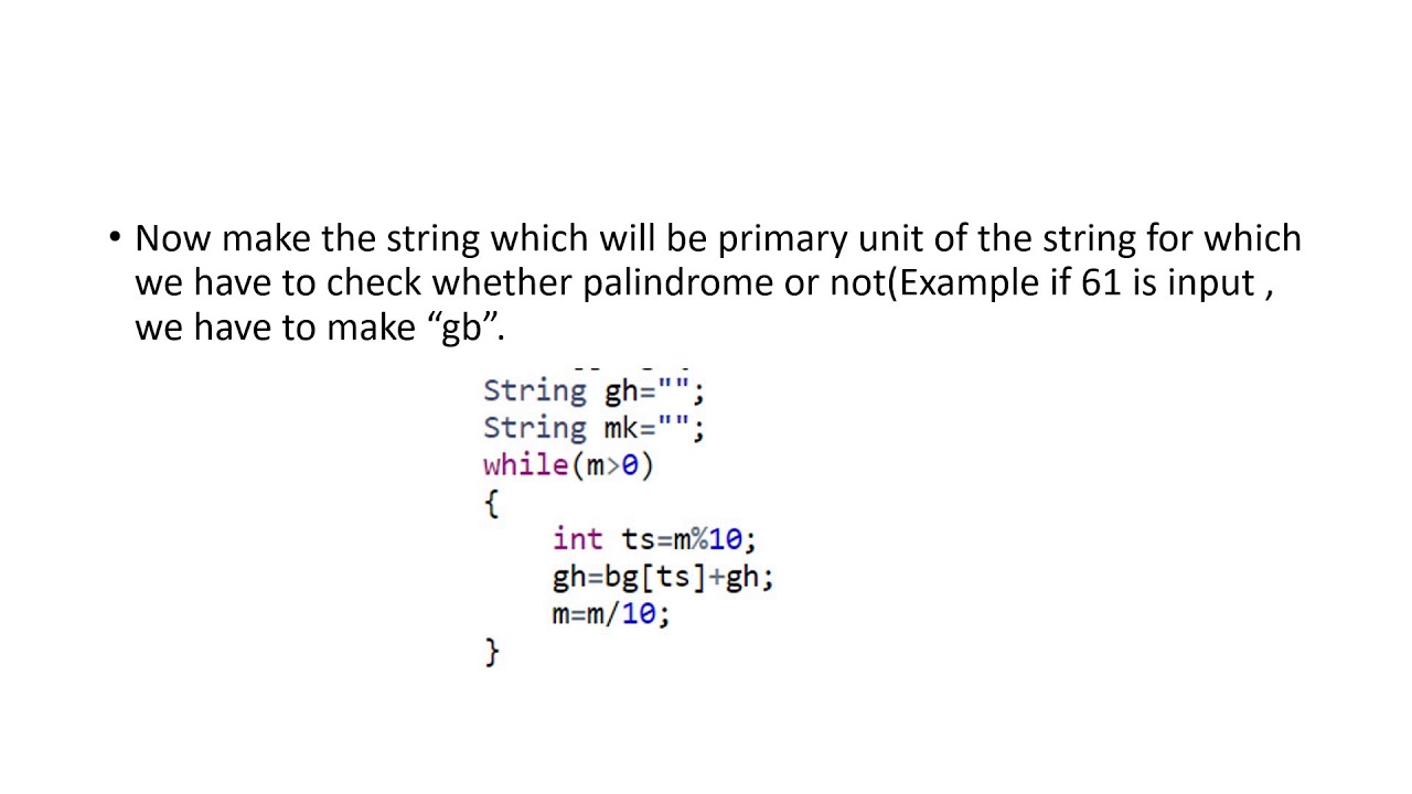 Palindromic Series Java Youtube