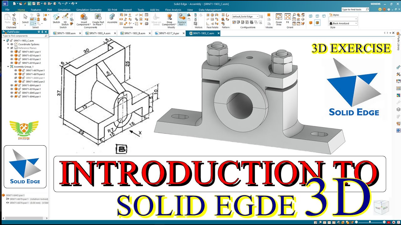 Session 3 пёџ Introduction To Solid Edge 2024 3d Solid Edge 3d Tutorial