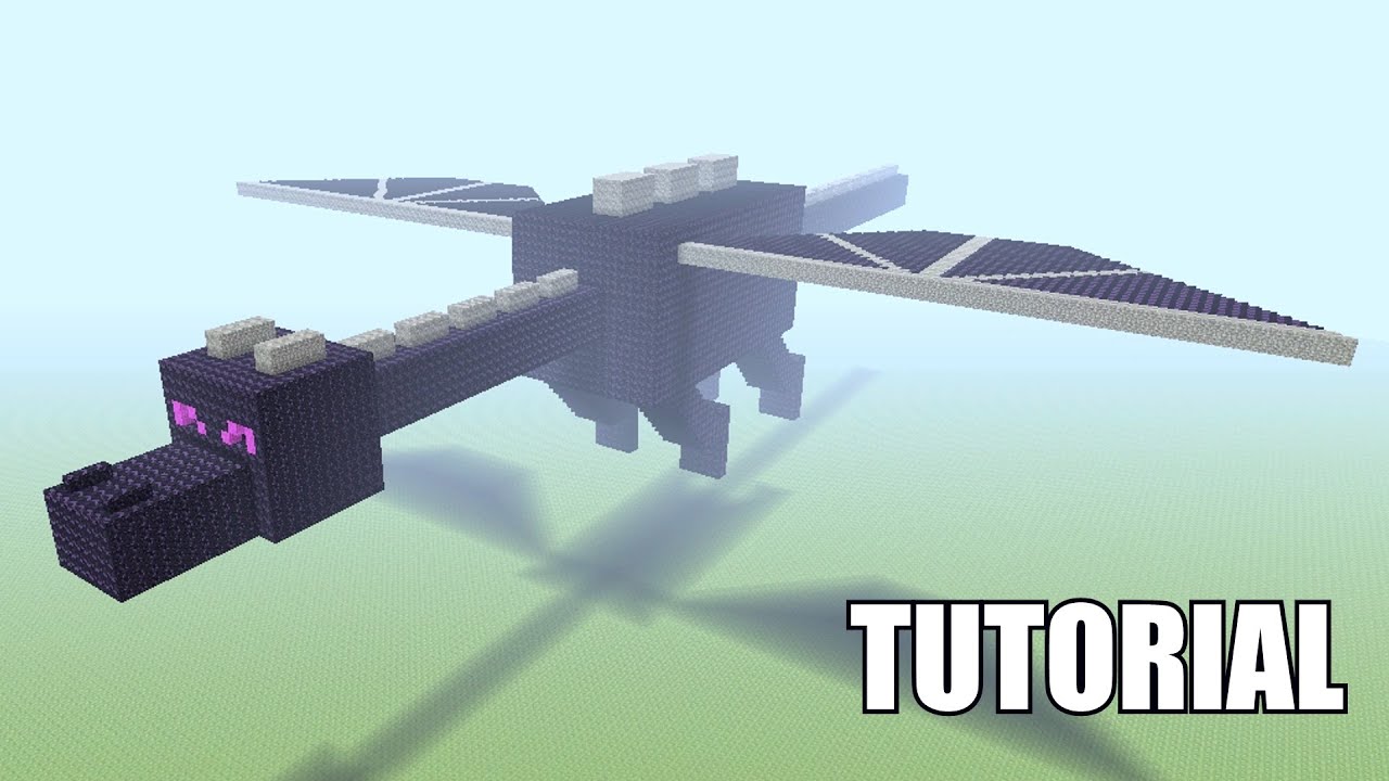 Minecraft Tutorial How To Make A Ender Dragon Statue Easy Youtube