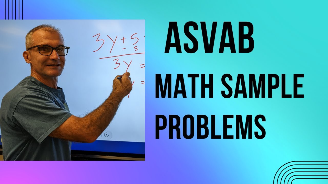 16 Sample Problems Asvab Math Knowledge Youtube