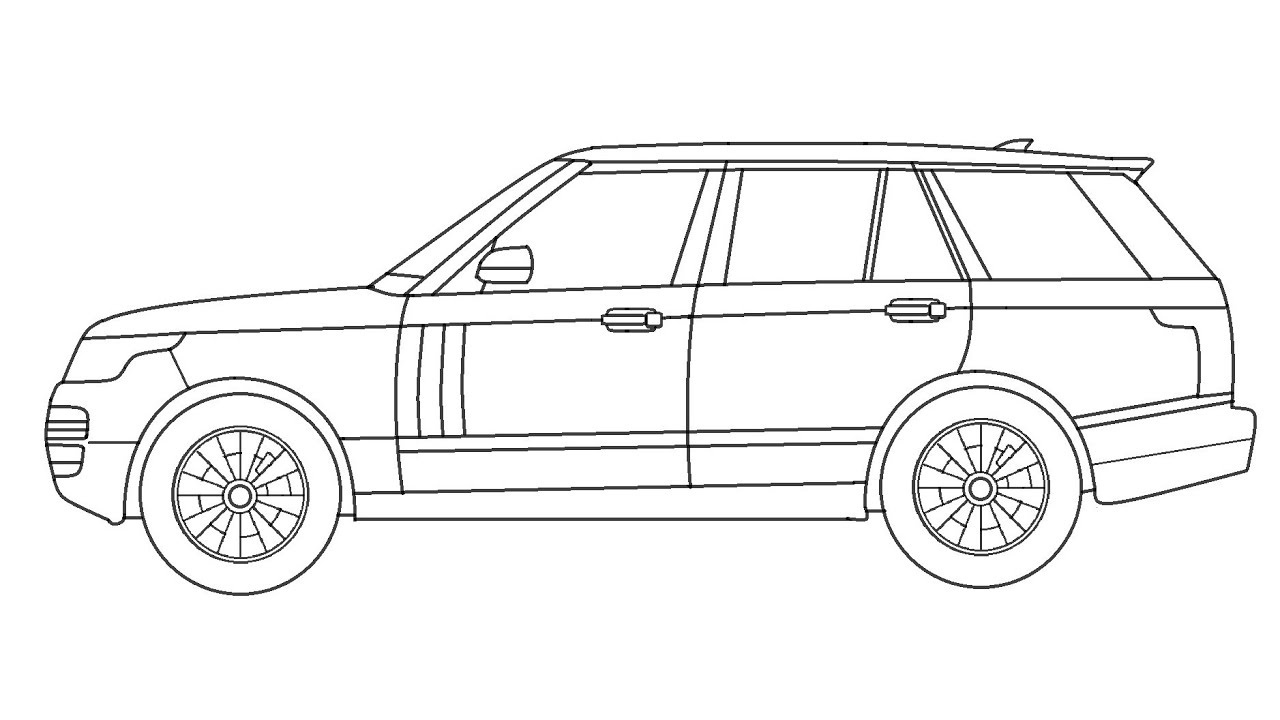 How To Draw Range Rover Evoque On Computer Using Ms Paint Car Drawing ...