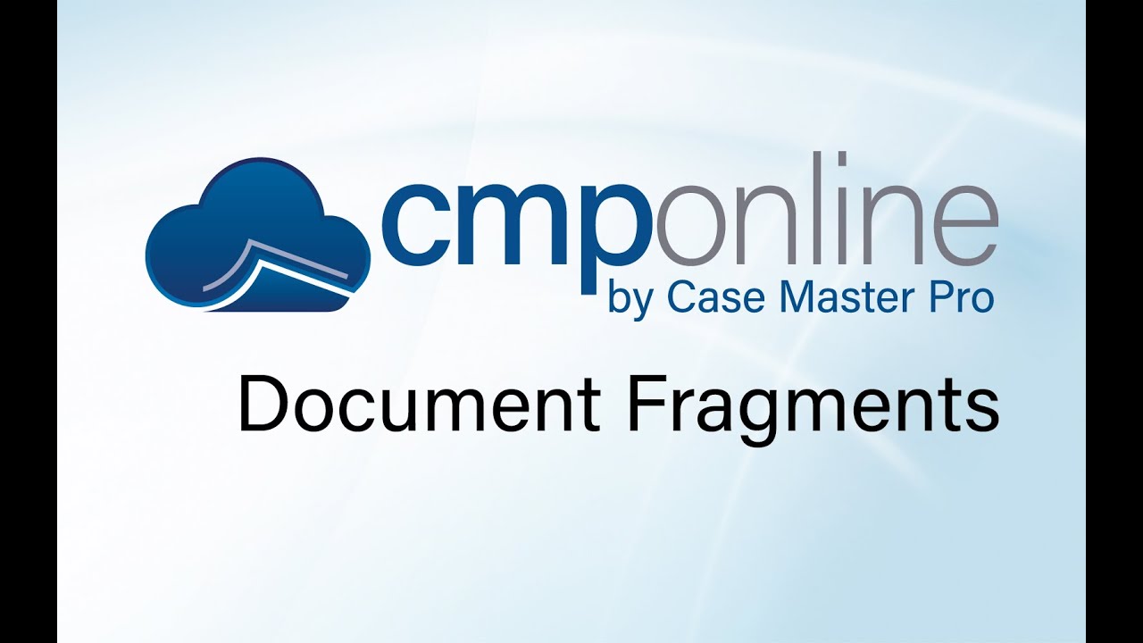 Cmponline Document Fragments Youtube