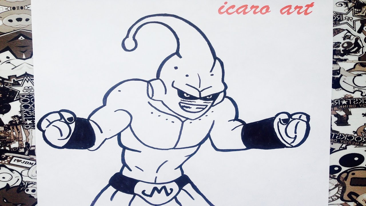 Como Dibujar A Majin Buu How To Draw Majin Buu Dragon Ball Z Youtube