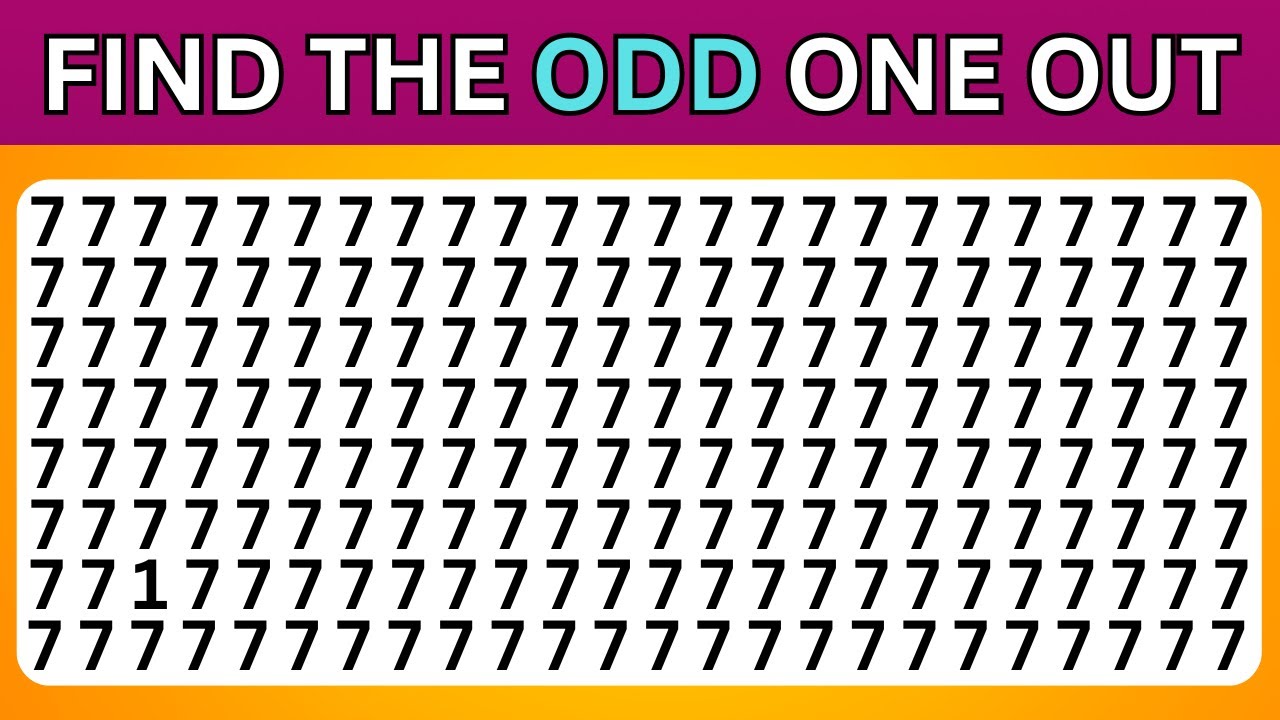 Find The Odd One Out Letters And Numbers Edition Youtube
