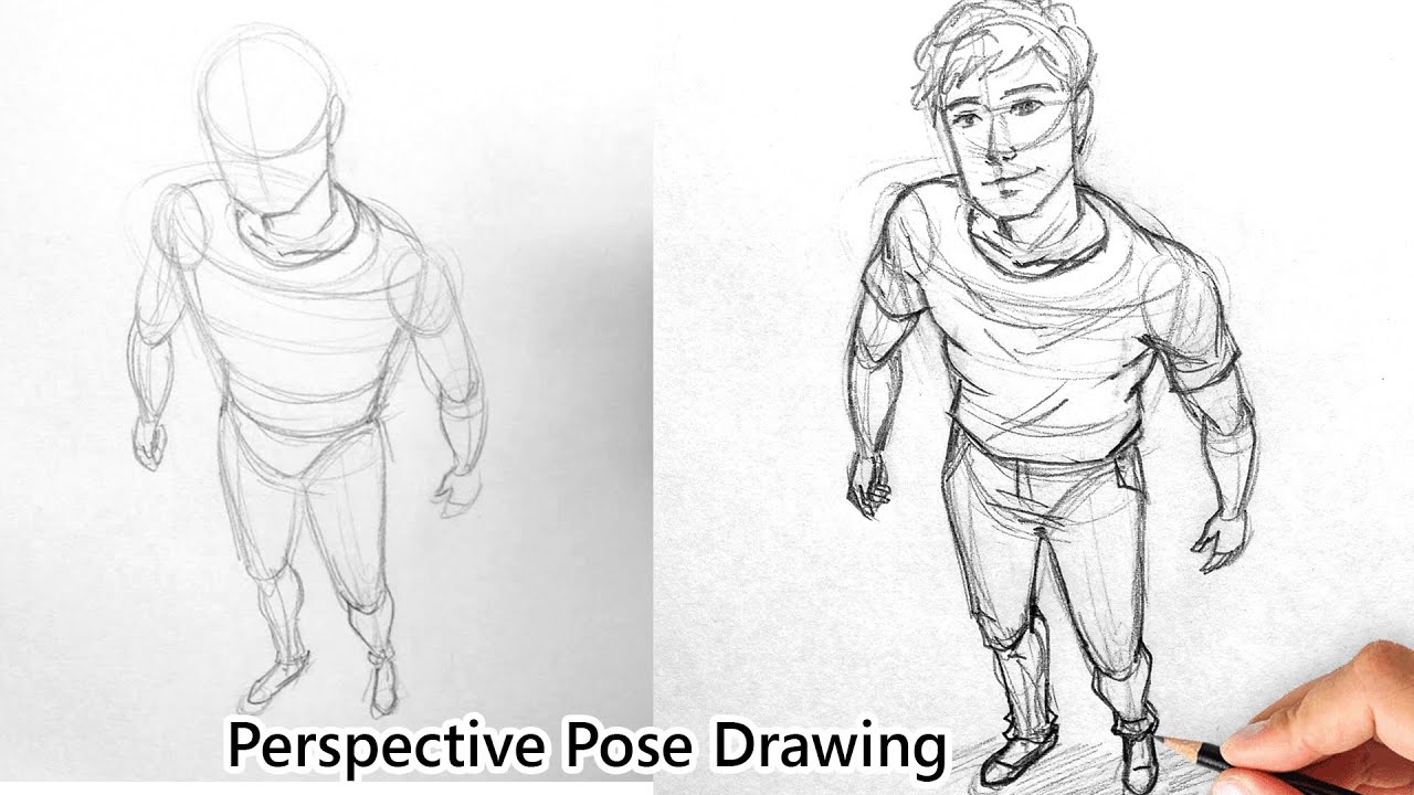 How To Draw Perspective Pose Youtube