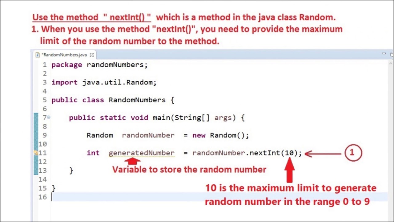 Java Generate Random Numbers Youtube
