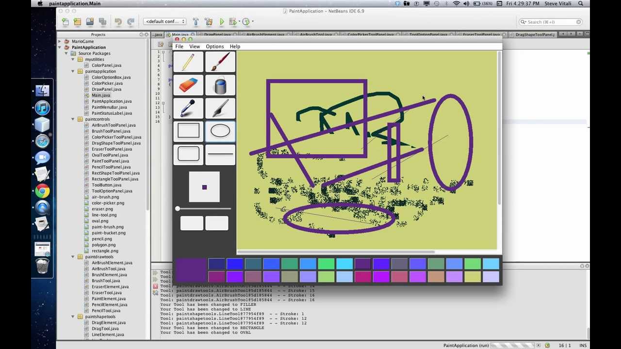 Java Paint Application Youtube