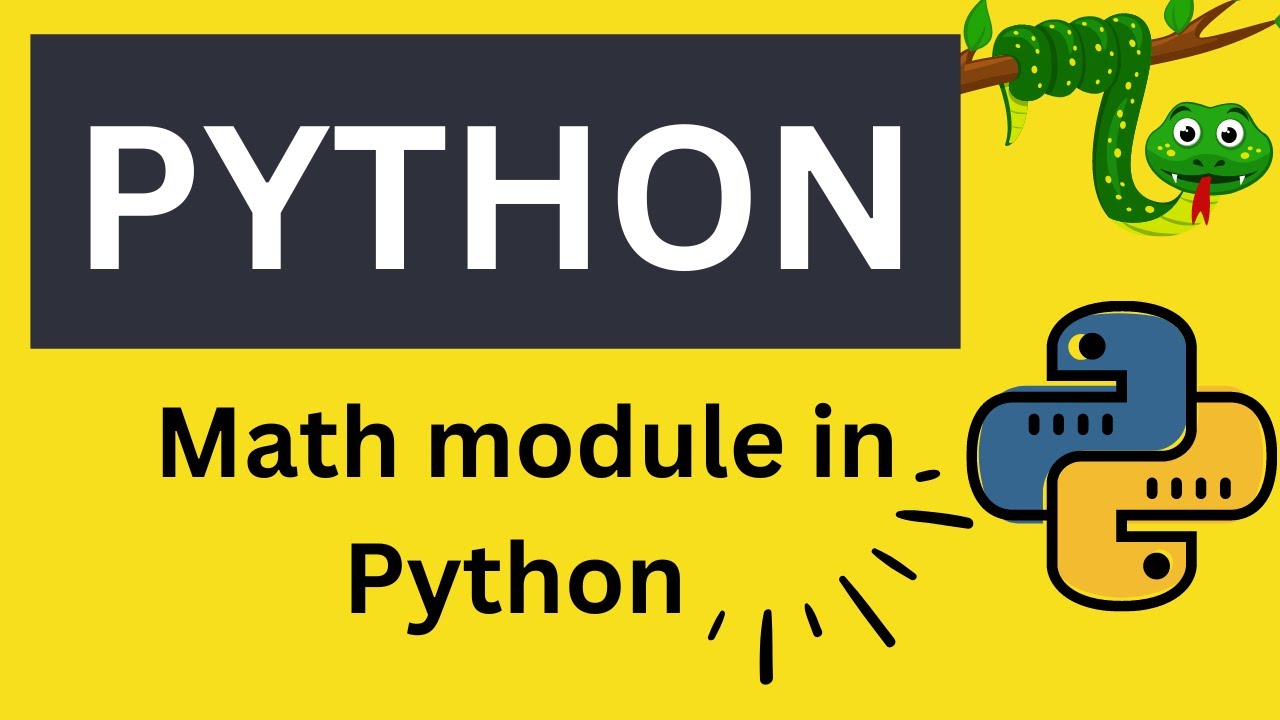 Math Module In Python Mathematical Functions In Python Youtube
