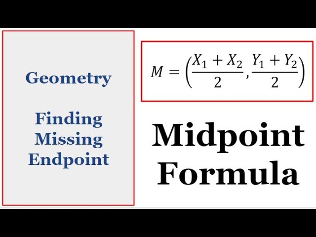 Endpoint Formula 14 A Line Segment Has Endpoints A 6 7 And