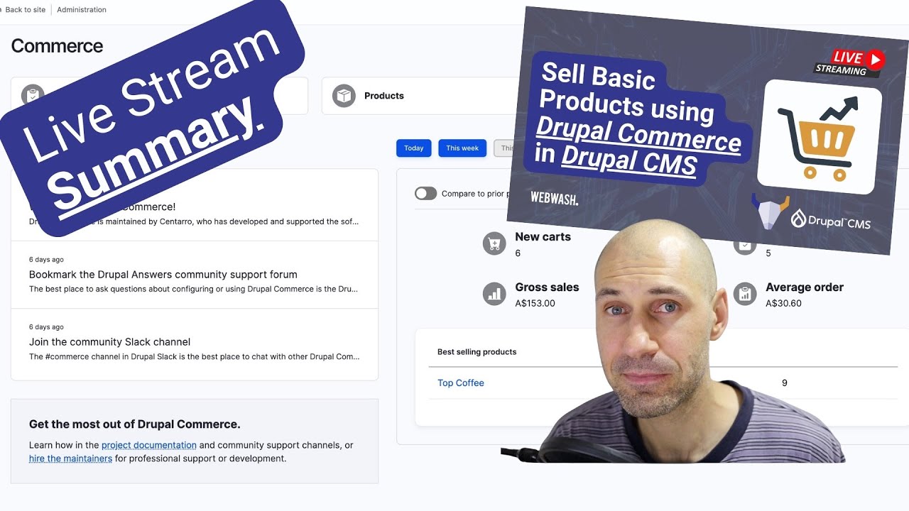 Summary Sell Basic Products Using Drupal Commerce In Drupal Cms Youtube