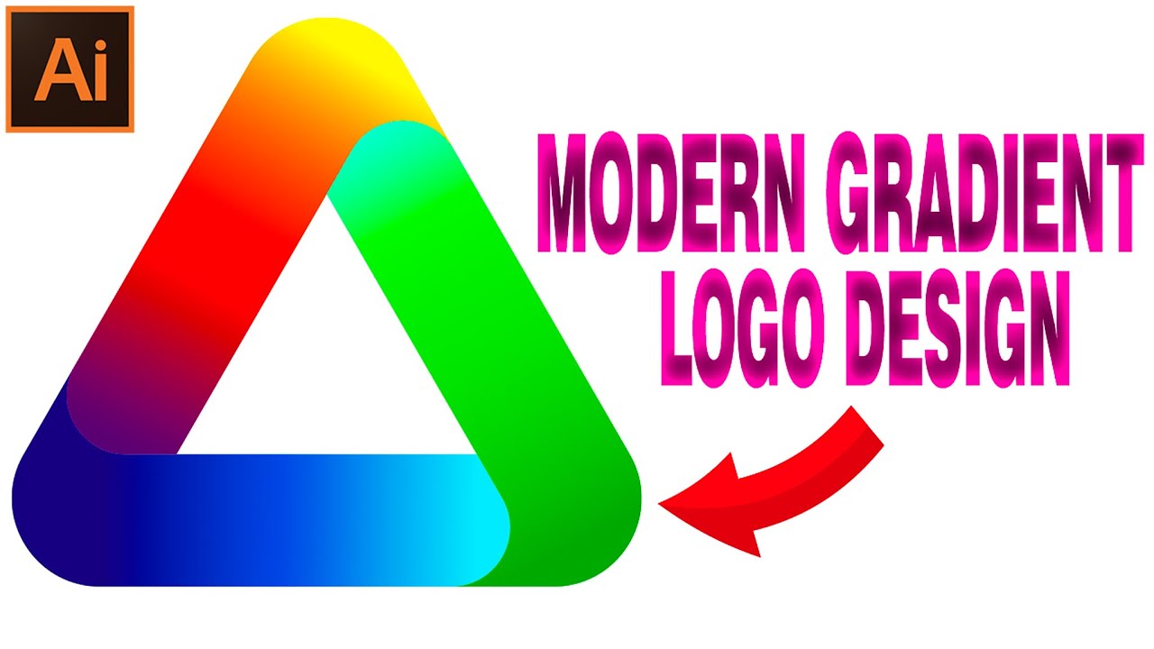 Modern Gradient Logo Design Illustrator Tutorial Youtube
