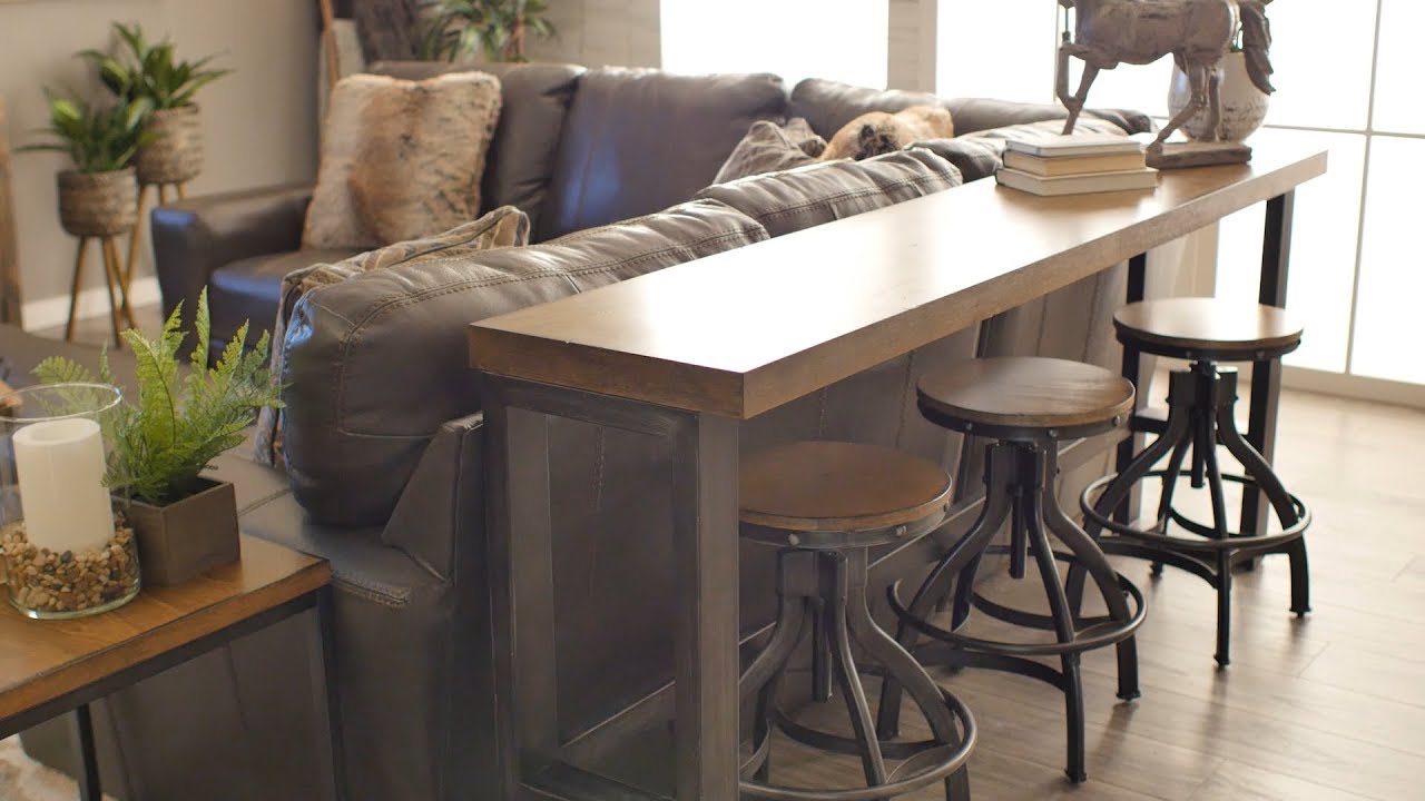 Bar Stools Behind Sofa Baci Living Room