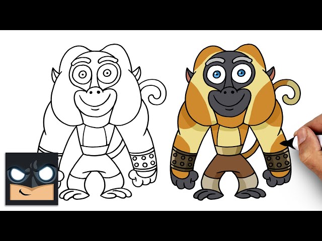 How To Draw Master Monkey Kung Fu Panda Videos For Kids
