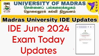 Madras University Ide June 2024 Exam Fees Revaluation Portal Results