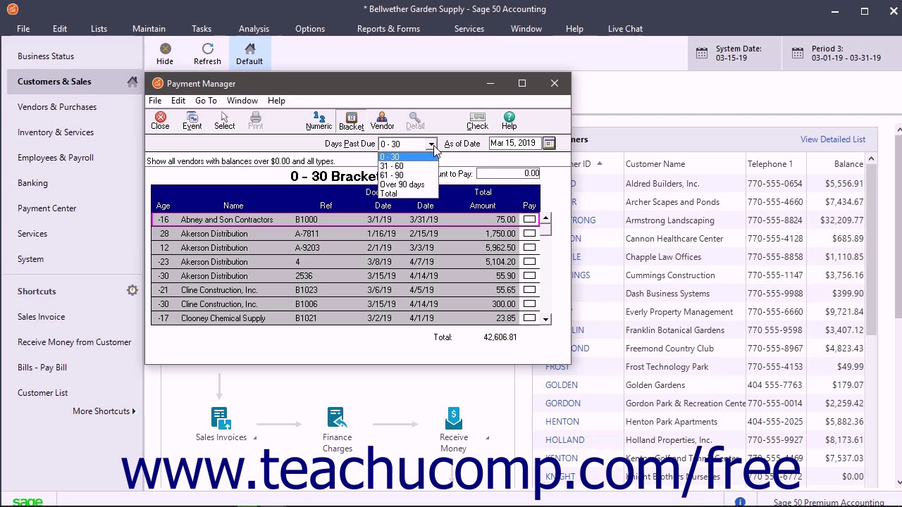 Sage 50 2018 Tutorial The Payment Manager Sage Training Youtube