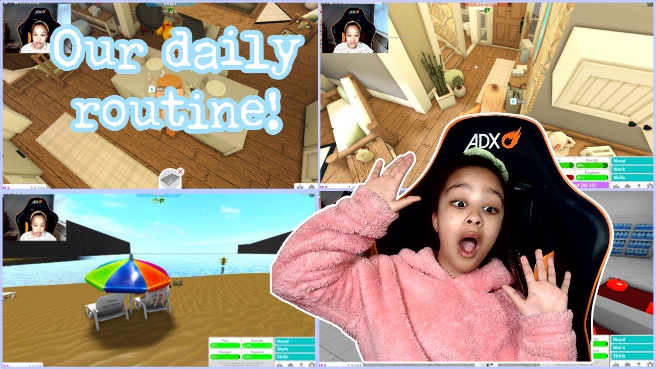 Our Daily Routine In Bloxburg Roblox Roleplay Youtube