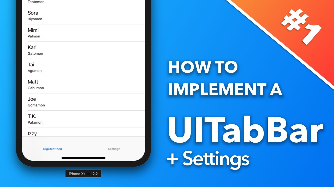 How To Implement A Tabbar Youtube